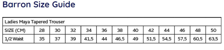 BARRON - Maya Ladies Tapered Trouser – ZIPPONLINE